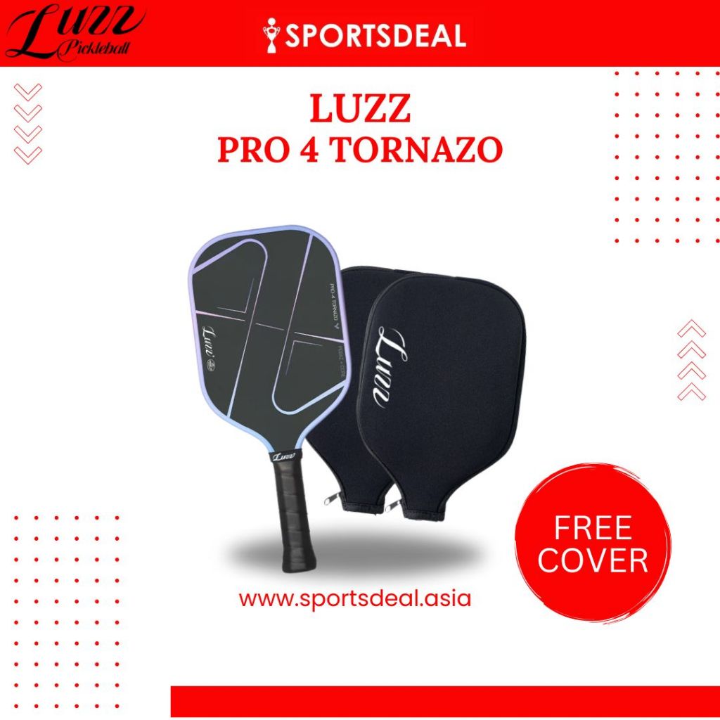 Luzz Pickleball Pro 4 Tornazo Carbon Fiber Pickleball Paddle (Includes ...