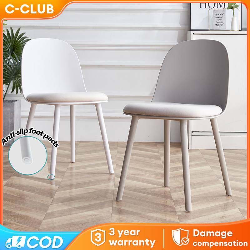 C - Kerusi Makan Dining Chair Plastics Chair PP Large Backrest Modern ...