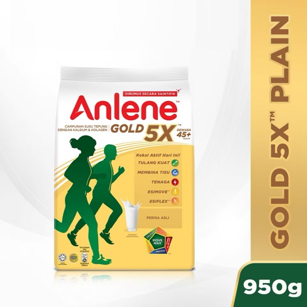 Anlene Gold 5X High Calcium High Protein Milk Powder 奶粉 950g | Shopee ...