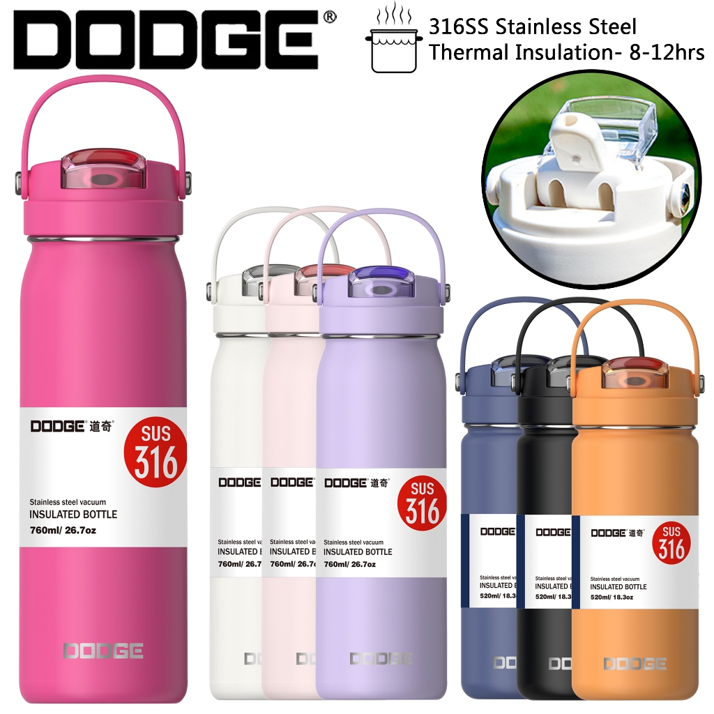 Dodge 520ml/760ml Travel Style 316SS Stainless Steel Vacuum Flask ...