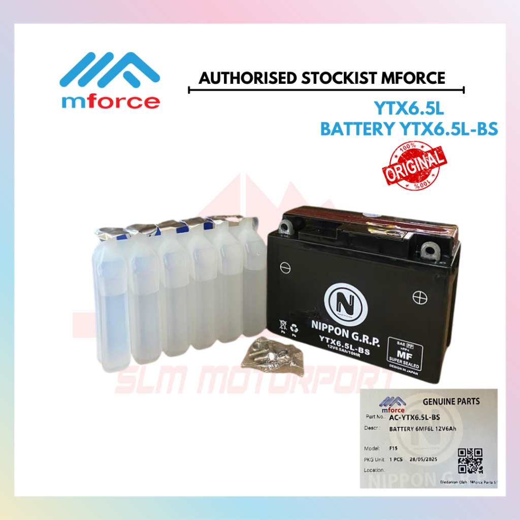 [100% ORIGINAL] WMOTO F15 F15i BATTERY NIPPON YTX6.5L-BS (AC-YTX6.5L-BS ...