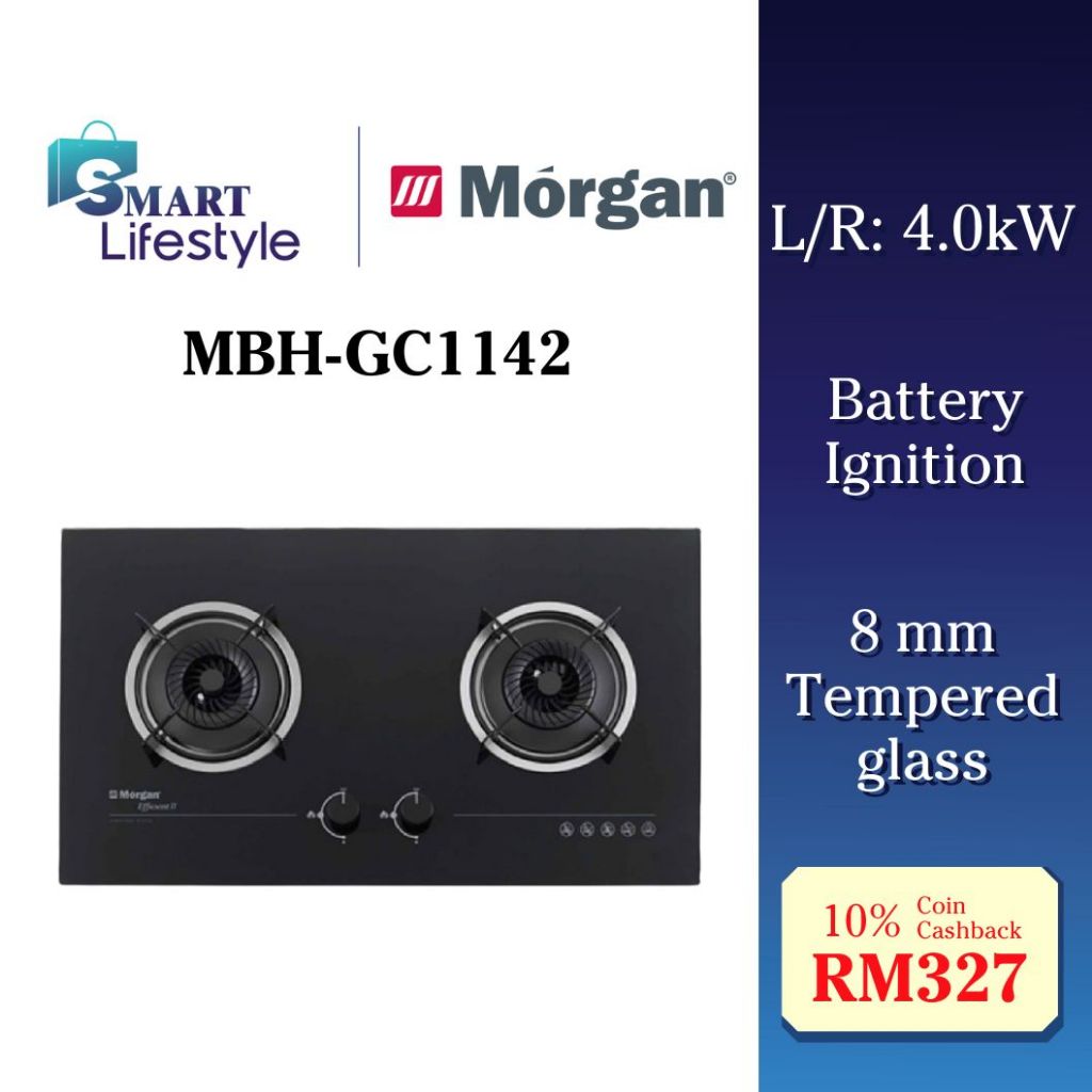 Morgan 4.0kW Built In Hob 2 Burner MBH-GC1142 | Shopee Malaysia
