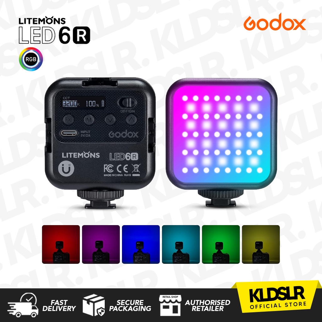 Godox Litemons LED6R RGB / LED6Bi Bi-Color Pocket-Size LED Magnetic ...