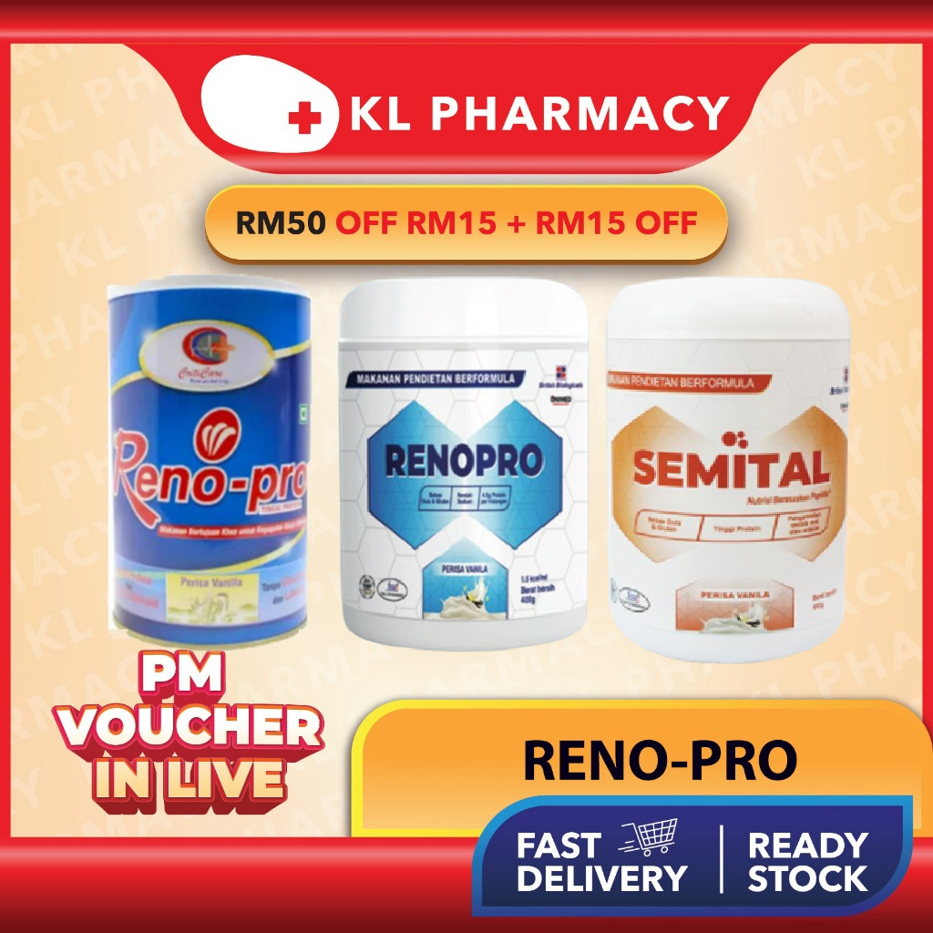 Renopro Susu Milk Powder Vanilla 400g Low or Reno-Pro High Protein and ...
