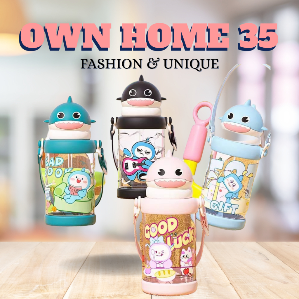650ml Kids Cup Water Bottle Leak-Proof Boys Girl Training Bottle With ...