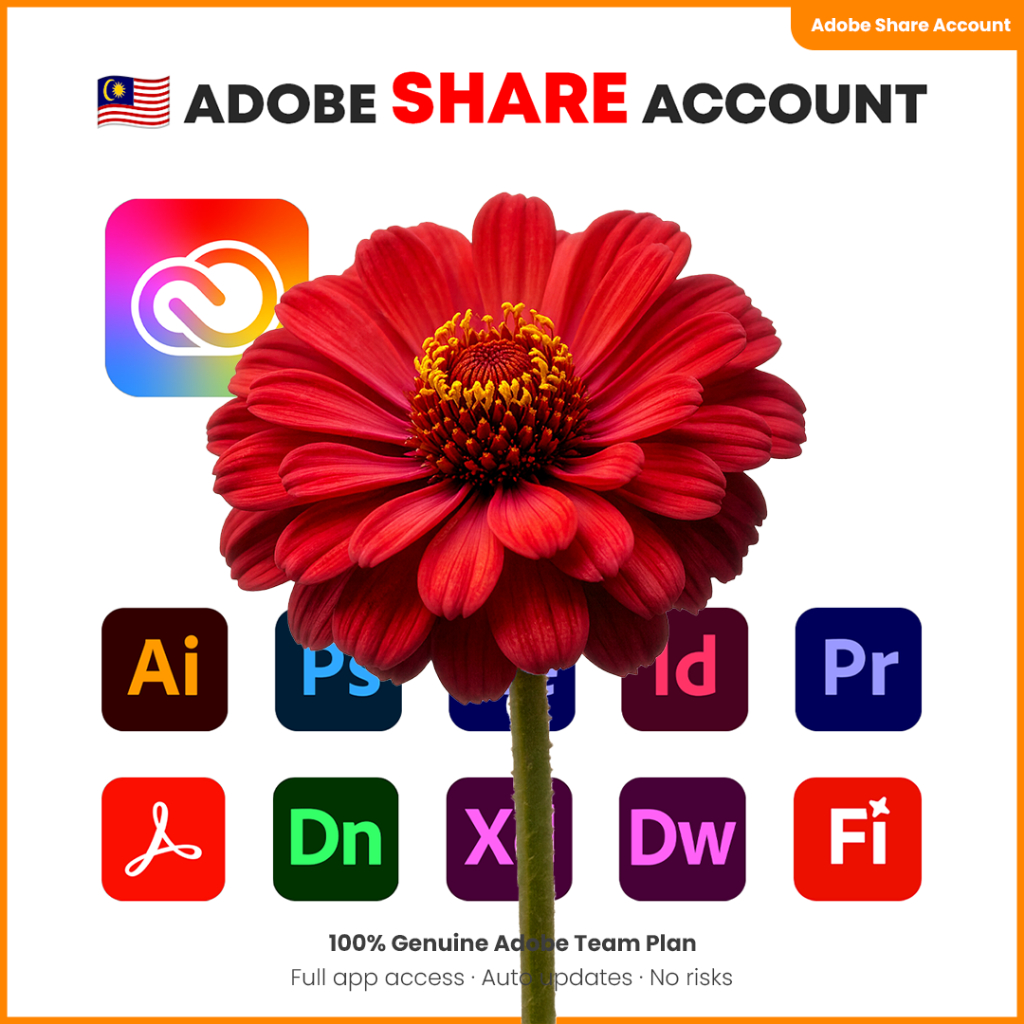 ADOBE SHARE ACCOUNT Creative Cloud All Apps | 1,3,6 & 12 Month ...