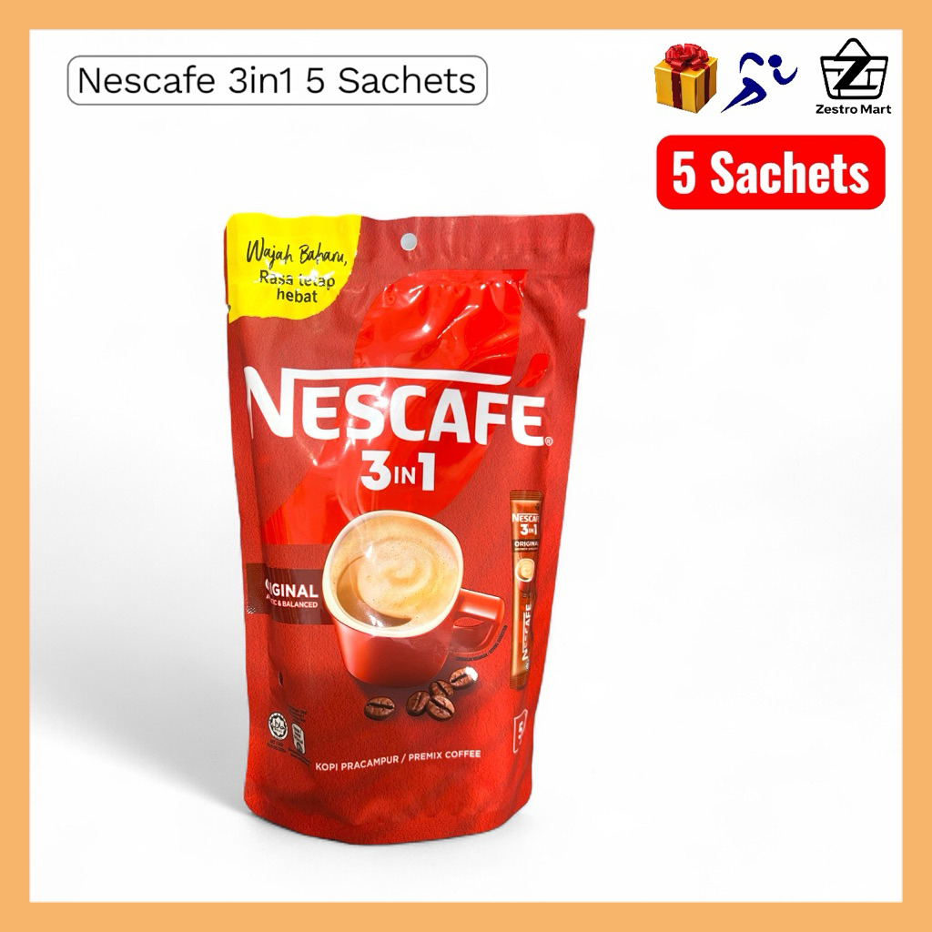 Nescafe 3in1 | 5 Sachets | Original Nescafe | Shopee Malaysia