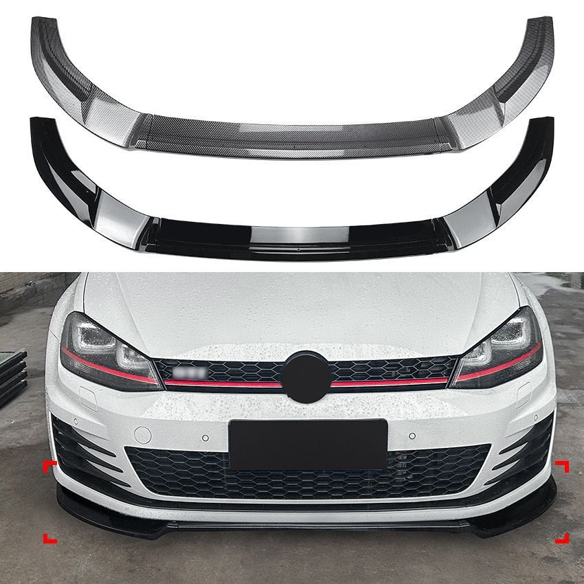 VW Golf MK7 GTI Front Lip Revozport style bumper lip splitter diffuser ...