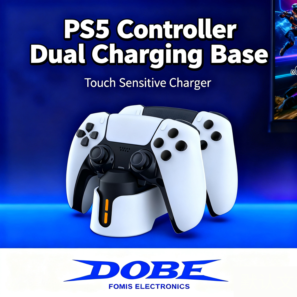DOBE PS5 Dual Charging Dock Gaming Controller Charge Indicator Station ...