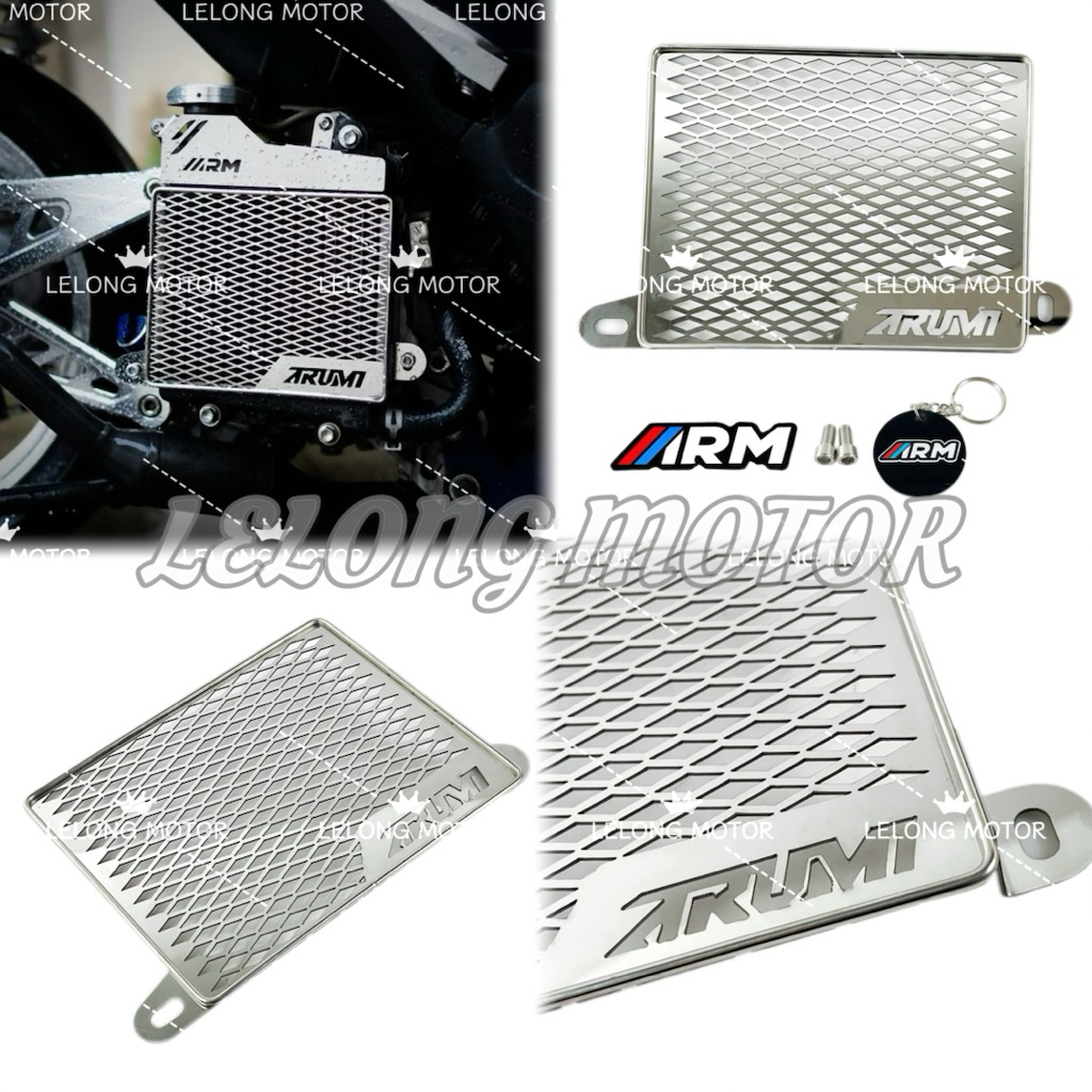 ARUMI NMAX V1-V3 NVX V1-V3 RADIATOR COVER ENGINE COVER ALLOY DIAMOND ...