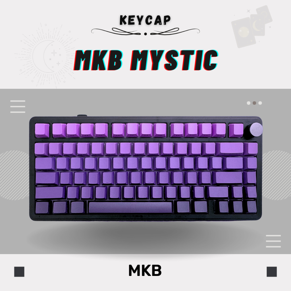 MKB Mystic Side Legend Shine Through PBT Cherry Profile Gradient Keycap ...
