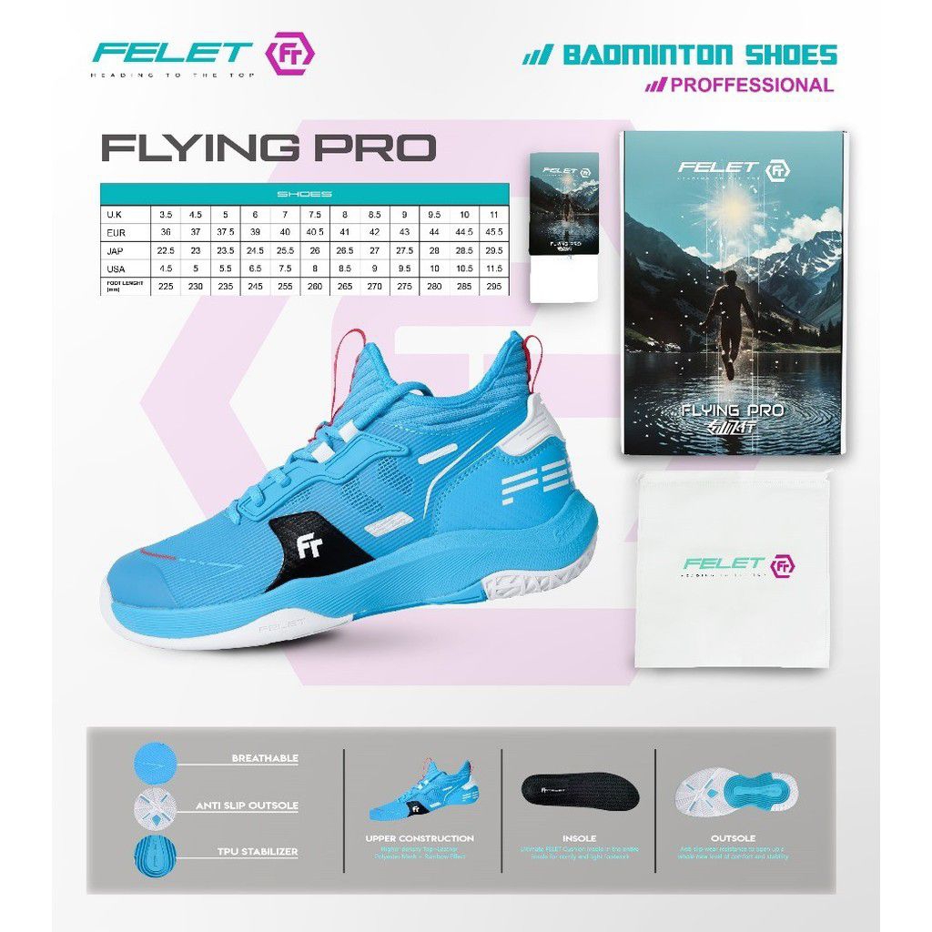 FELET FLYING PRO V2 BADMINTON SHOES | Shopee Malaysia