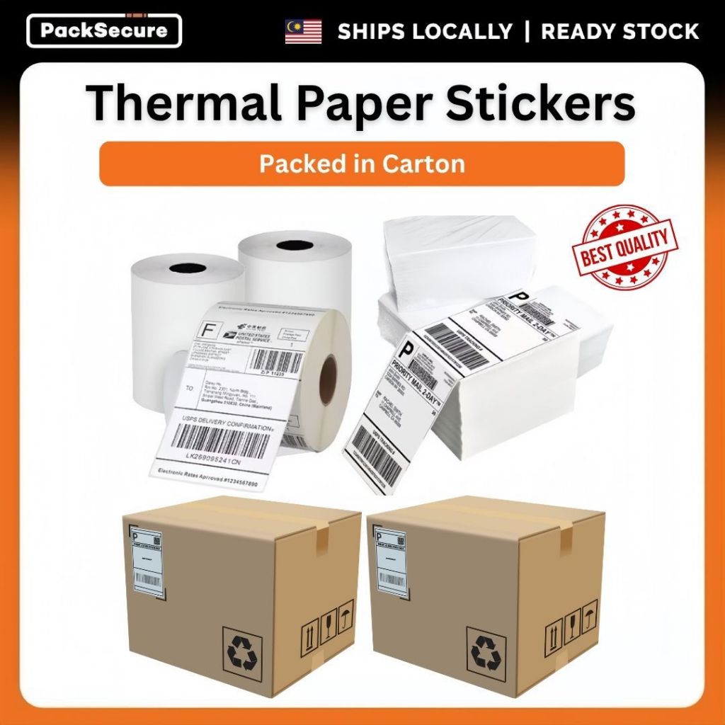 PackSecure A6 Thermal Label Paper Shipping Label Airway Bill ...