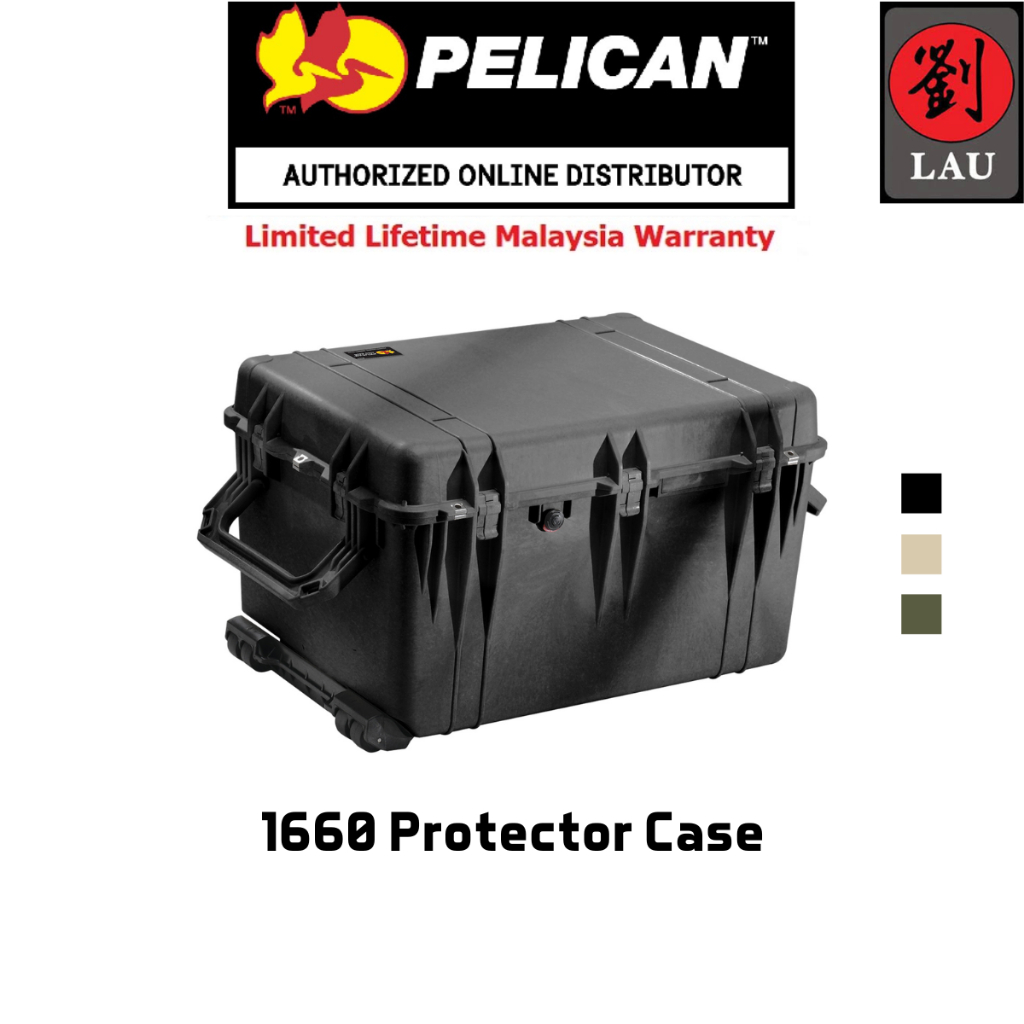 Pelican 1660 Wheeled Protector Case with Foam - Assorted Colours ...