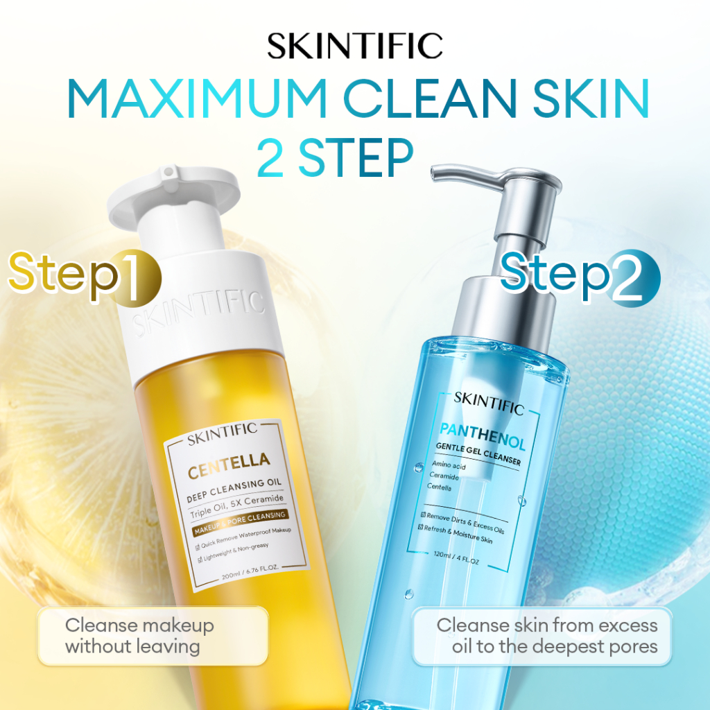 SKINTIFIC Skincare Set Makeup Removal Facial Cleanser Wash Gel ...