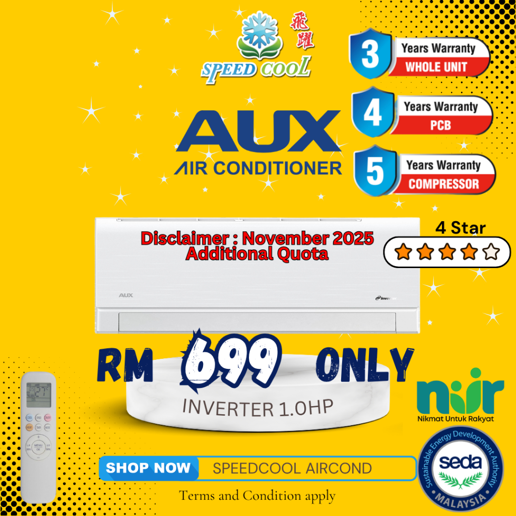 [HARGA SUDAH REBATE NUSEDA] AUX C-Series Inverter Air Conditioner ASW ...