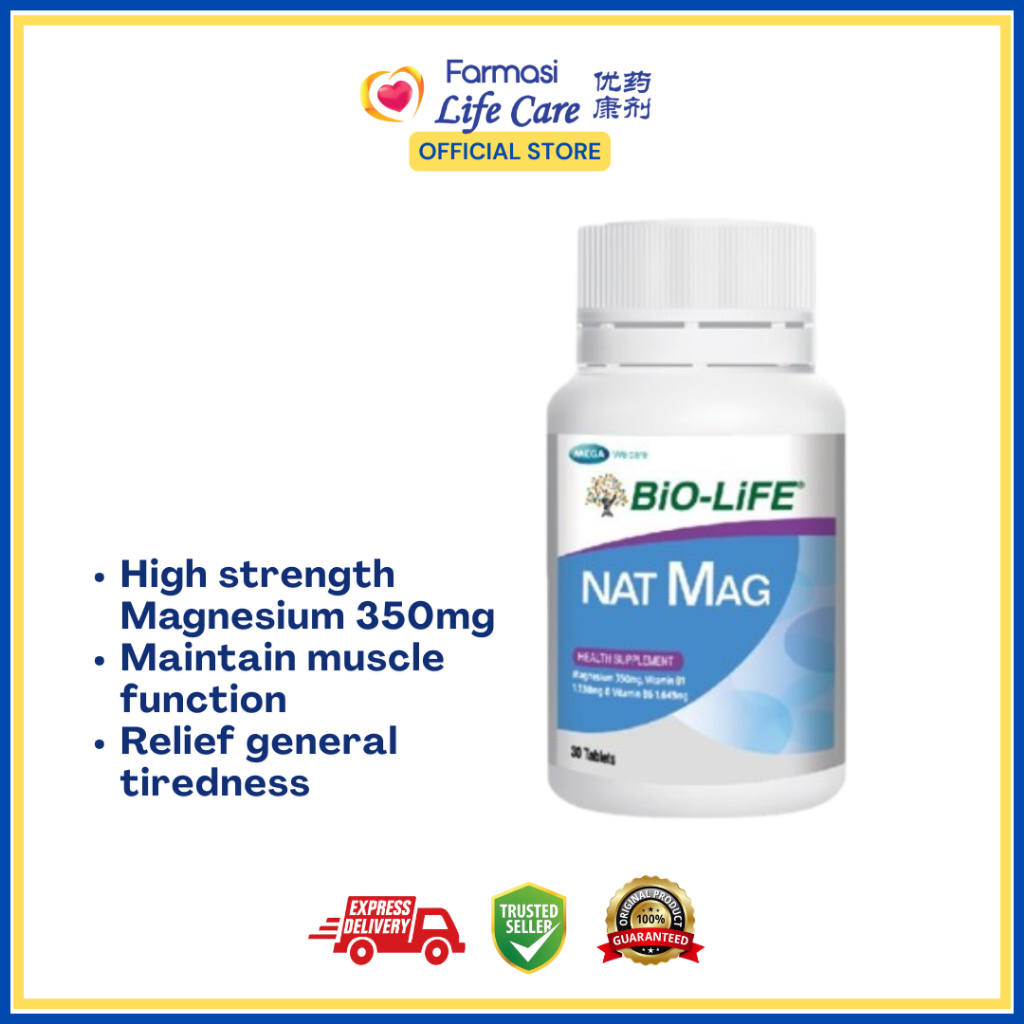 Bio Life Nat Mag 30 tablets | Exp: 02/2026 | Shopee Malaysia