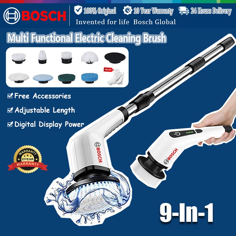 Bosch 9 in 1 Electric Spin Scrubber Power Brush Bathroom Hurricane ...