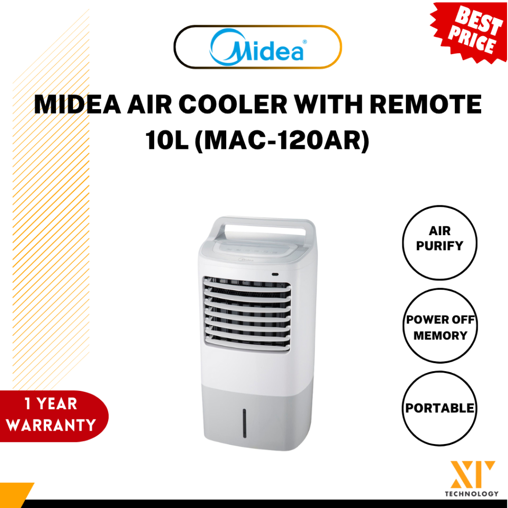 MIDEA AIR COOLER WITH REMOTE 10L (MAC-120AR) | Shopee Malaysia