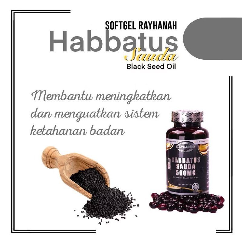 [Buy 1 Free 1]READY STOCK 💥100% Ori💥RAYHANAH HABBATUSSAUDA 500MG, 120 ...