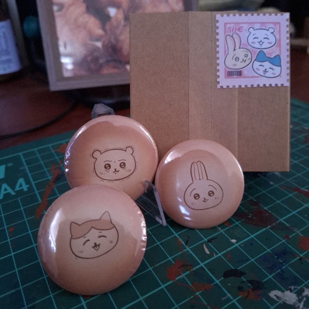 Chiikawa Cookies Pin Badges 44mm [Hachiware, Usagi, Chiikawa] (Box ...