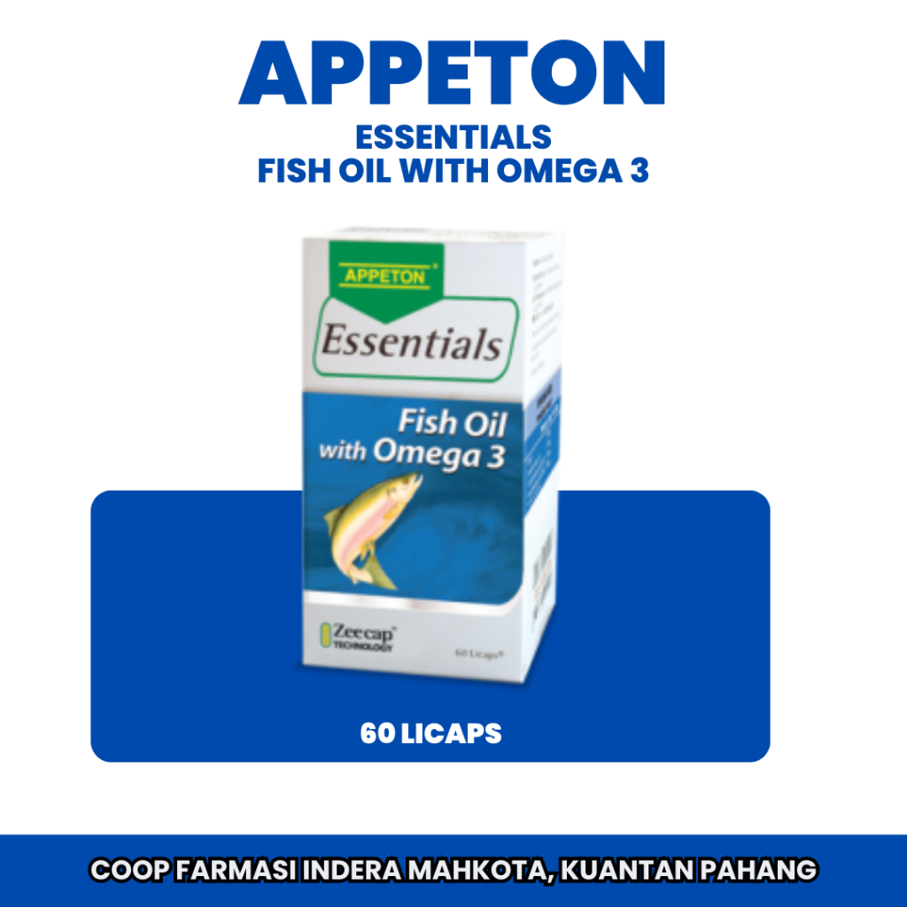 APPETON ESSENTIALS FISH OIL WITH OMEGA 3 60 LICAPS | Shopee Malaysia