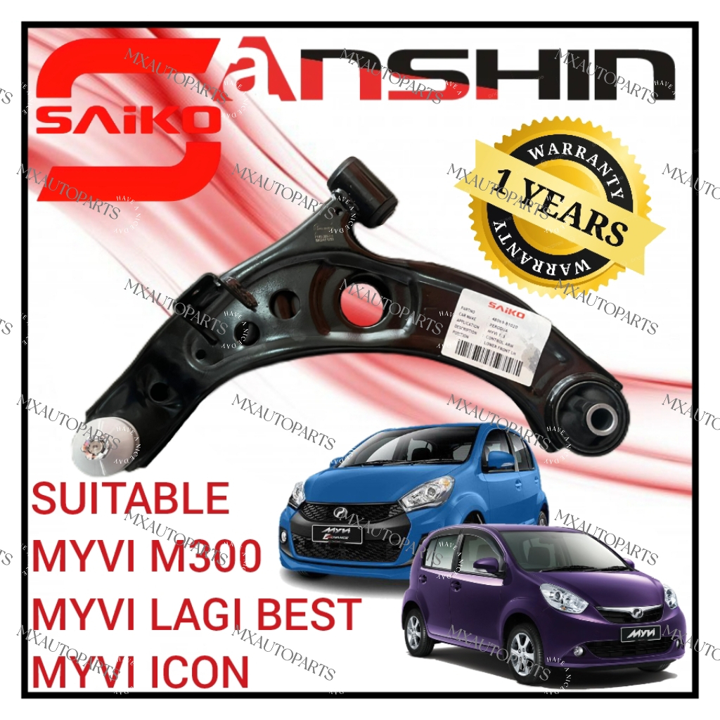 1 YEAR WARRANTY SAIKO ANSHIN CONTROL LOWER ARM PERODUA MYVI M300 MYVI ...