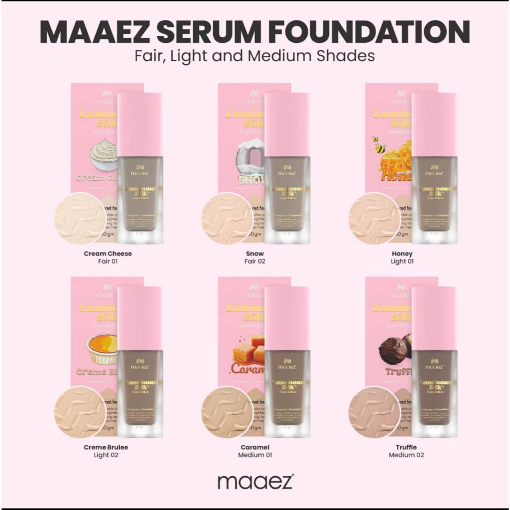 MAAEZ LUMINOUS SILK FOUNDATION [ serum - powered foundation ] 30G ...