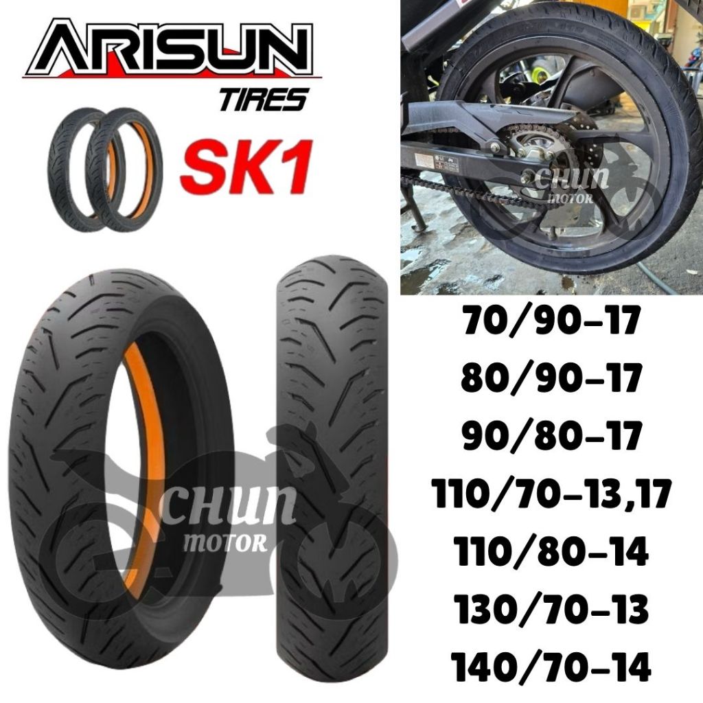 ARISUN TUBELESS TYRE 2025 70/90 80/90 RACING COMPOUND TAYAR TYRE TIRE ...
