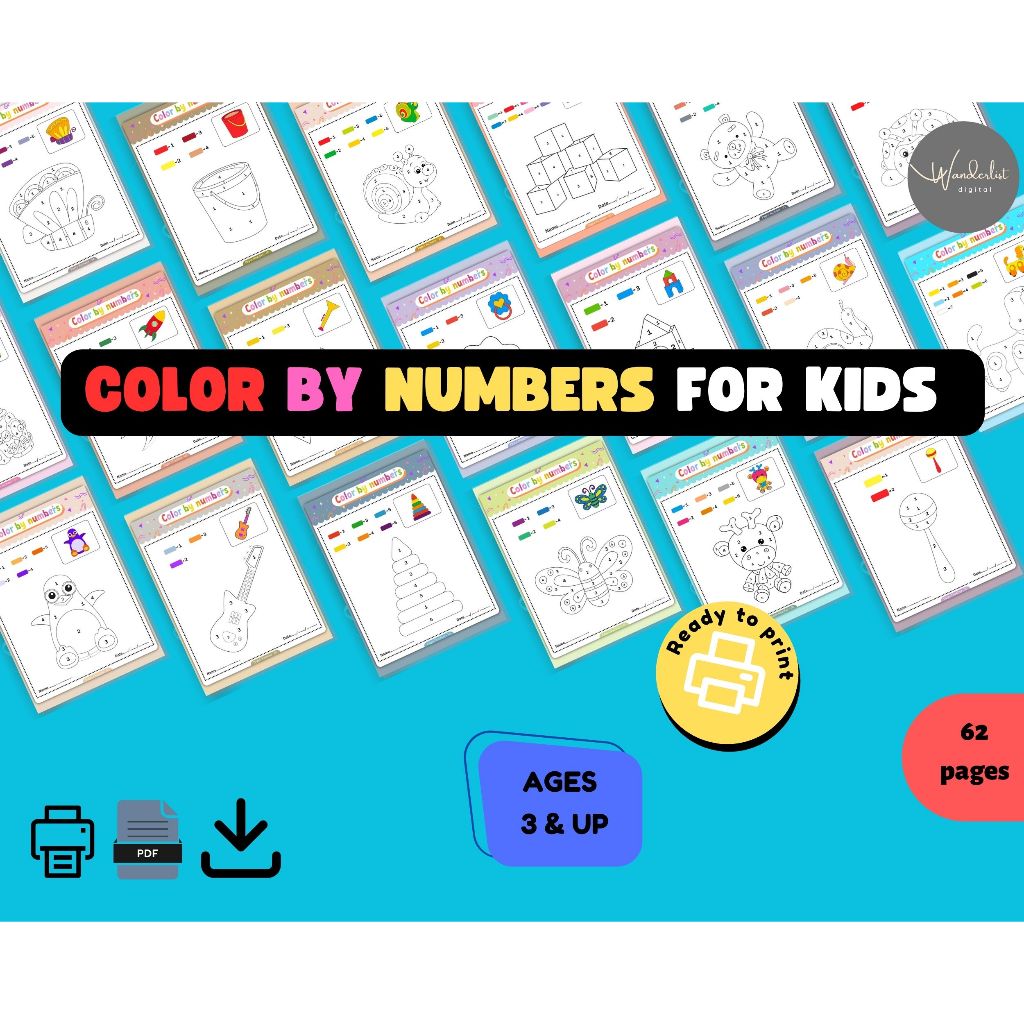 Color by Number Activity Book l Fun & Educational Worksheet l PDF ...