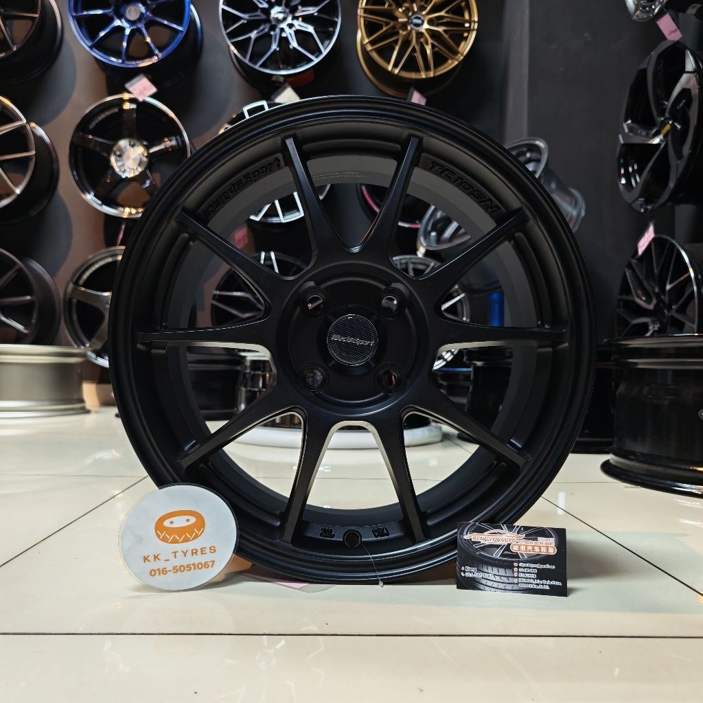 [4PCS] New Sport Rim 15inch TC105N 15X7JJ ET35 4H100 MATT BLACK ...