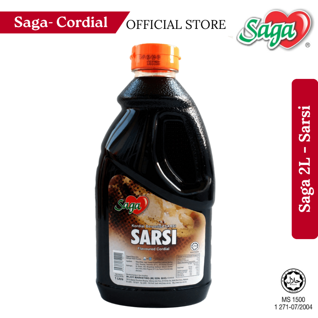 Saga Sarsi Cordial Ratio 1:5 (2L) | Shopee Malaysia