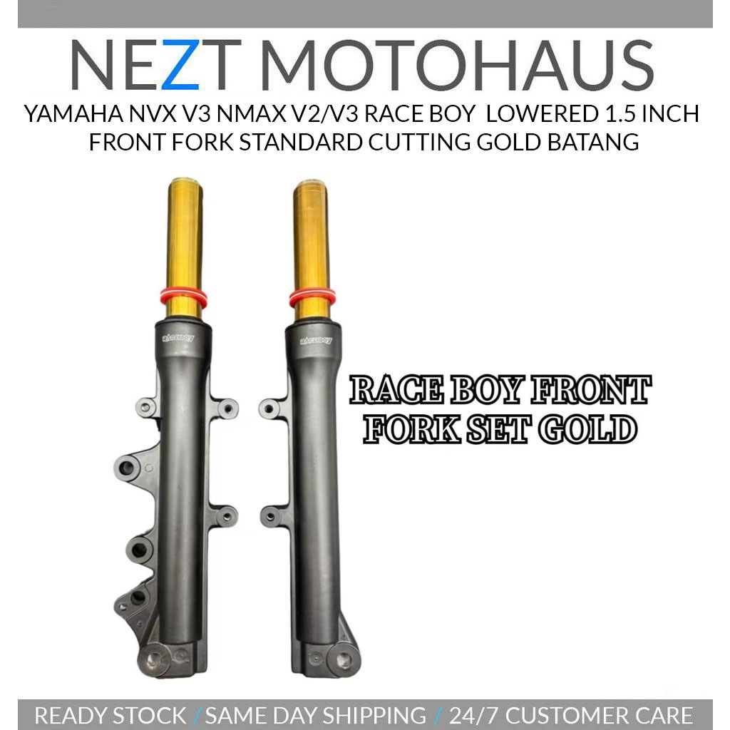 YAMAHA NMAX V2/V3 NVX V3 RACE BOY LOWERED 1.5 INCH FRONT FORK STANDARD ...