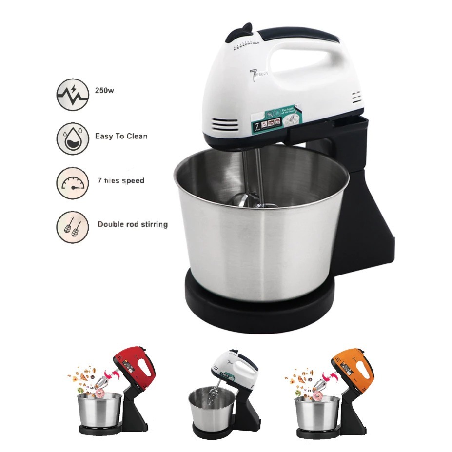 Midea Stand Mixer 7 Speed Stainless Steel Bowl Mixing Baking Cooking ...