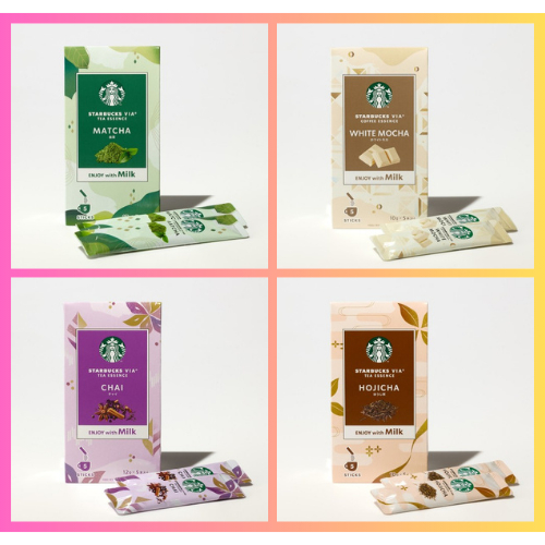🇯🇵Starbucks VIA Japan Teh Latte Series | Matcha / White Mocha / Chai ...