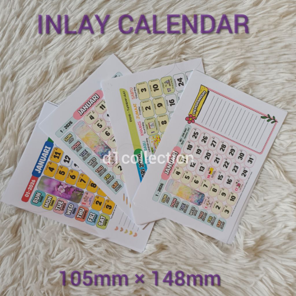 inlay Calendar/Isi Kalendar/Content Calendar 2026 | Shopee Malaysia
