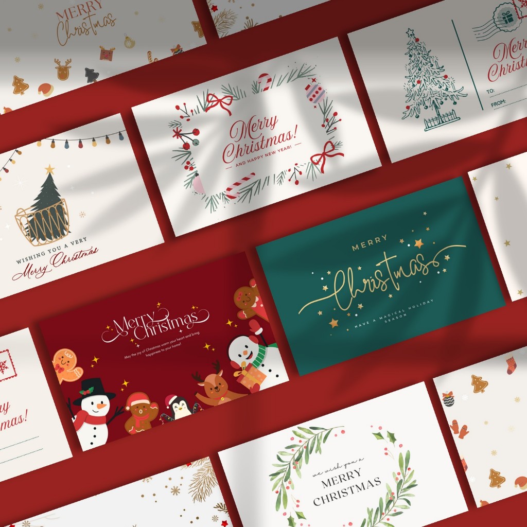 1pcs Christmas Greeting Card (Front printing) / Wish Card / Greeting ...