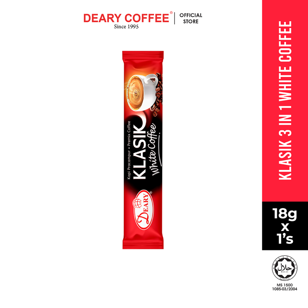 Deary Klasik 3-In-1 White Coffee (18g X 1 Stick) | Shopee Malaysia