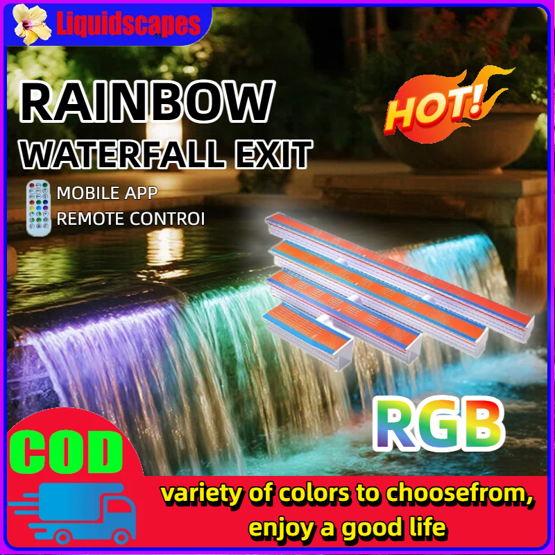 LED Waterfall Decorative Spout for Outdoor Pool - Acrylic Material ...