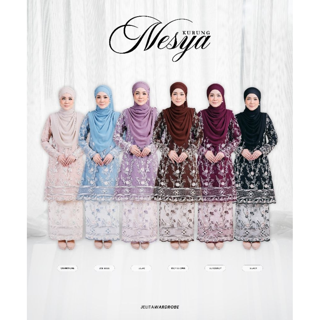 KURUNG NESYA DUBAI COMO CREPE LEMBUT JELITA WARDROBE | Shopee Malaysia