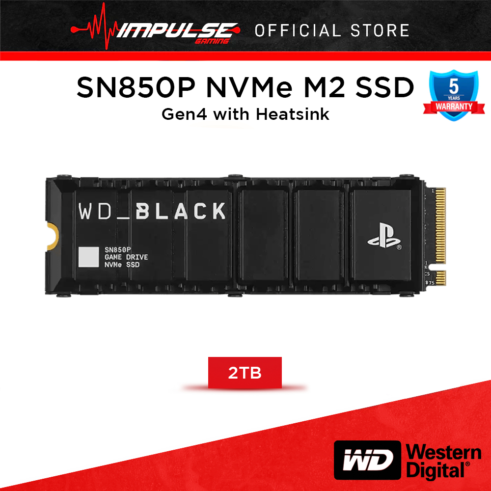 Western Digital Black SN850P NVMe M2 SSD Gen4 with Heatsink Up to 7,300 ...