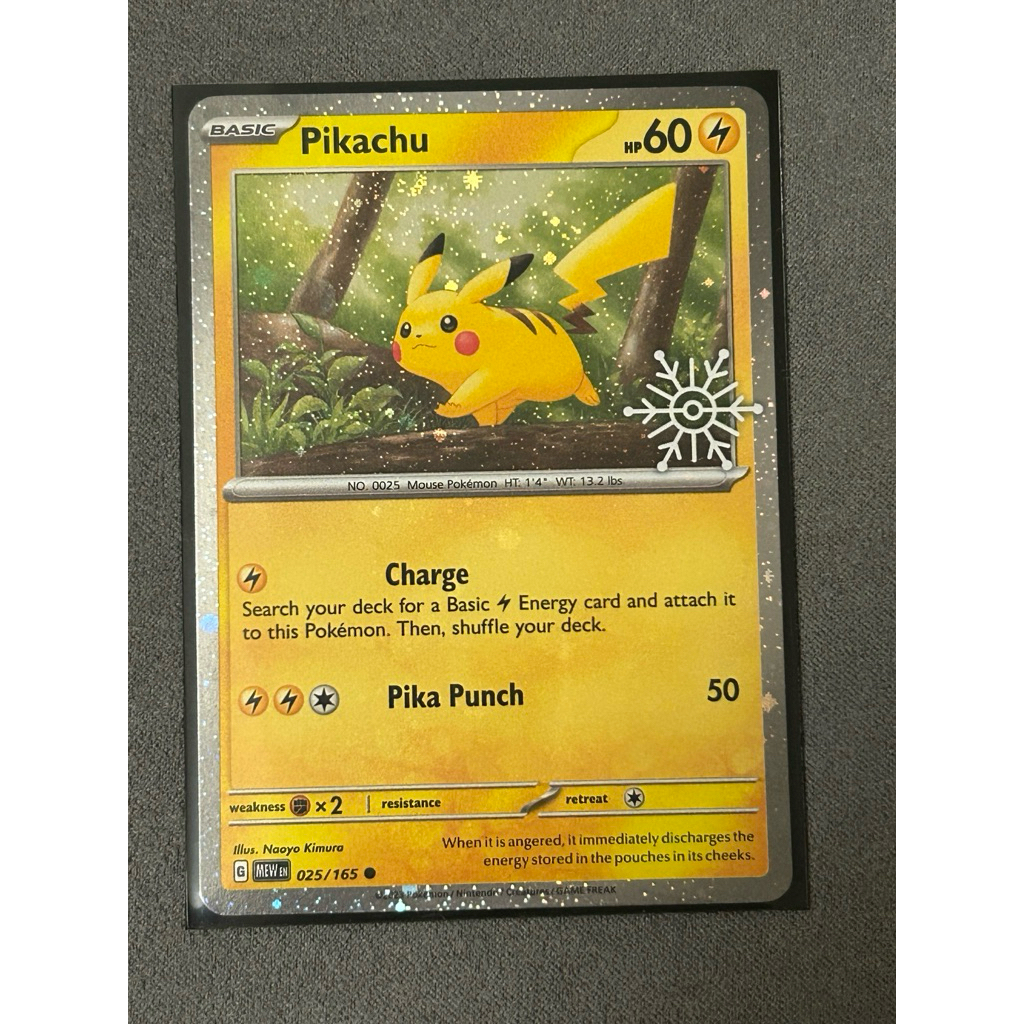 Pokemon TCG: Pikachu|2025 Holiday Calendar|025/165 Snowflake Stamped ...