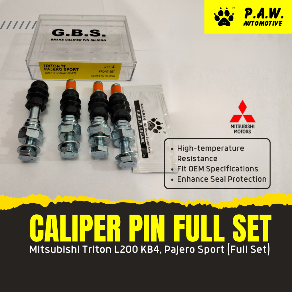 H17M65X-FS GBS (FRONT) Disc Brake Caliper Pin - Mitsubishi Triton ...