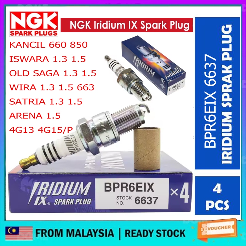 BPR6EIX Spark Plug Iridium NGK Denso Perodua Kancil Iswara Proton Saga ...
