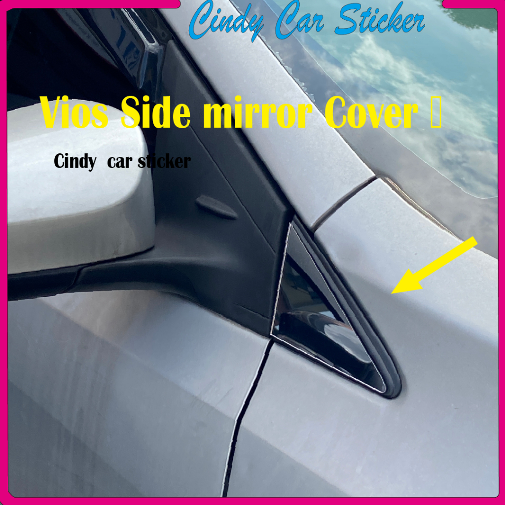 Toyota vios side mirror cover {Chrome black} | Shopee Malaysia