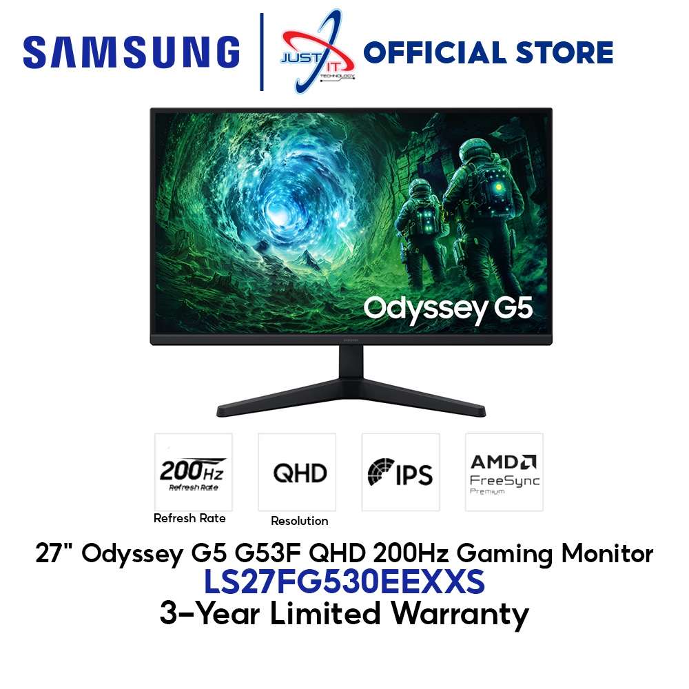 SAMSUNG LS27FG530EEXXS ODYSSEY G5 G53F 27" GAMING MONITOR ( 27" IPS QHD ...