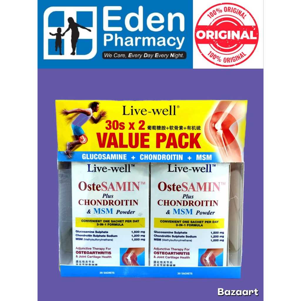 Live-well ostesamin plus chondroitin + msm POWDER ( livewell ostesamin ...