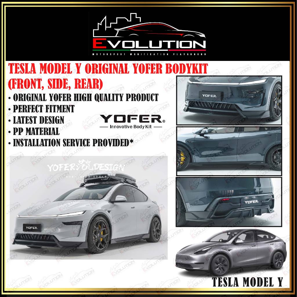 [ORIGINAL YOFER] TESLA MODEL Y FULL SET YOFER BODYKIT | ACCESSORIES ...