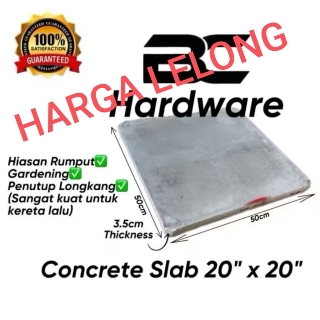 Concrete Slab Cover 20" x 20" / Penutup Longkang / Steel Concrete ...