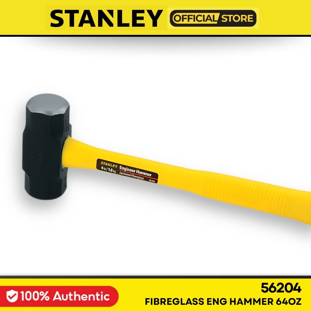 Stanley 56204 Fibreglass Engineer Hammer 64oz | 135mm Head Length ...